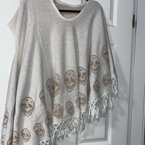 Sweaters | Skull Poncho Nwot | Poshmark